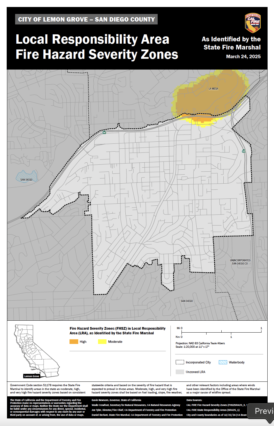 Fire Hazard Safety Zone Maps | Lemon Grove